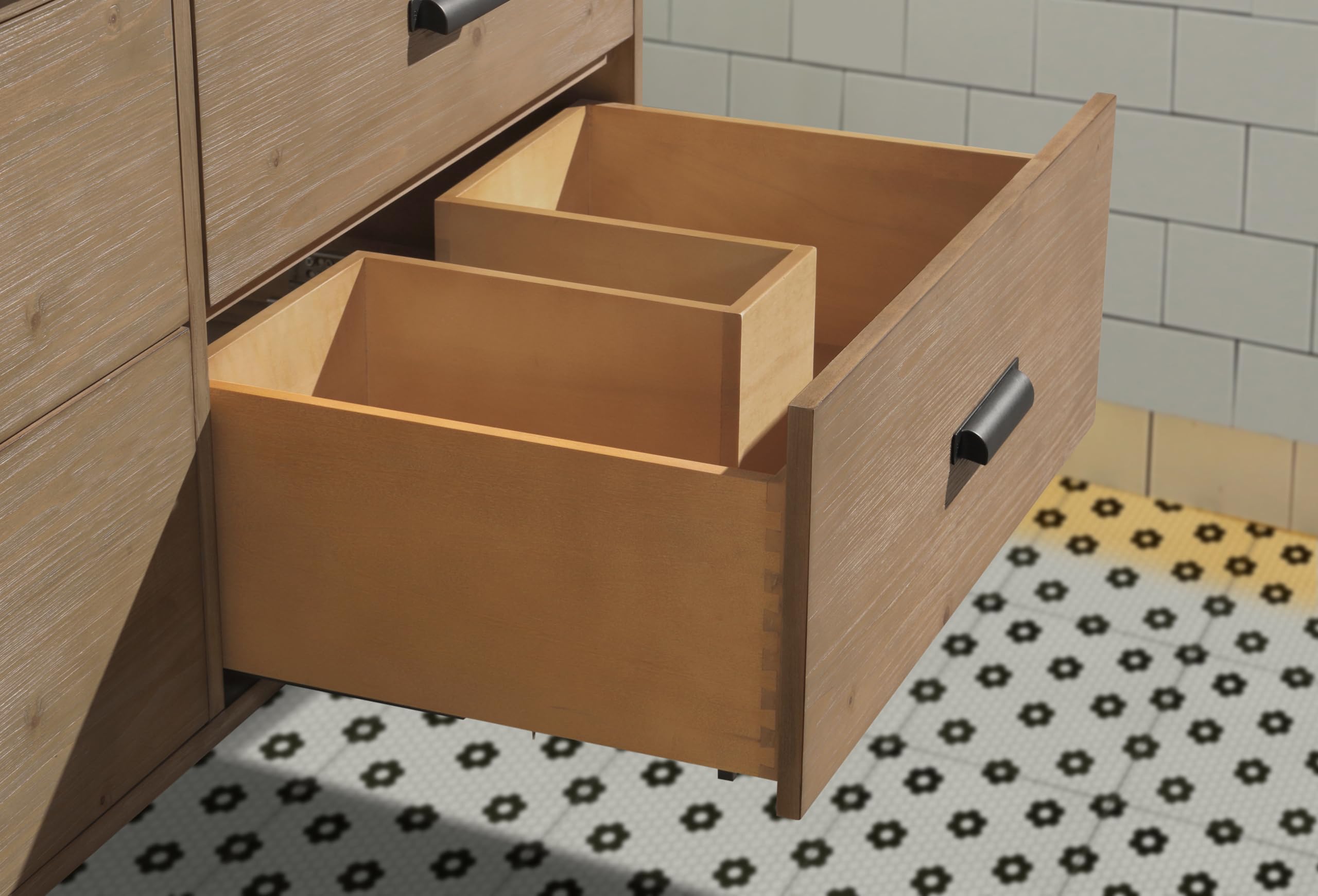 Ari Kitchen & Bath Kane 55" Bathroom Vanity Weathered Fir