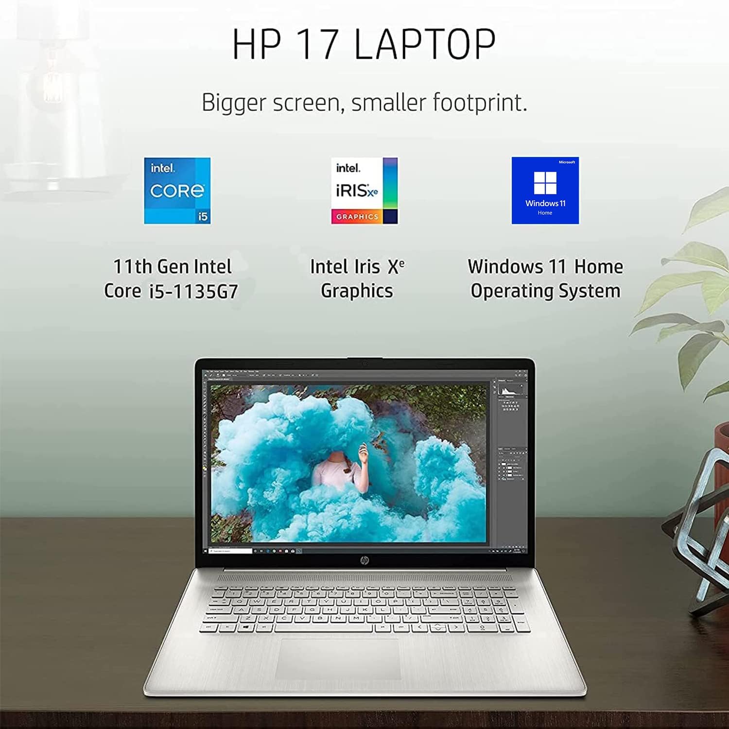 HP 2022 Newest 17 Laptop, 17.3" FHD IPS Display, Intel Core i5-1135G7 Quad-Core Processor, Intel Iris Xe Graphics, 16GB RAM, 1TB PCIe SSD, HDMI, Windows 11 + Microfiber Cloth