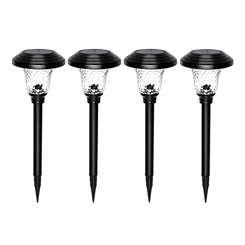 AOBON Solar Lights Outdoor Garden,4 Pack Solar Pathway Lights Outdoor,Solar Lights Outdoor Waterproof for Garden, Landscape, Path, Yard, Patio, Driveway, Walkway.Cool White