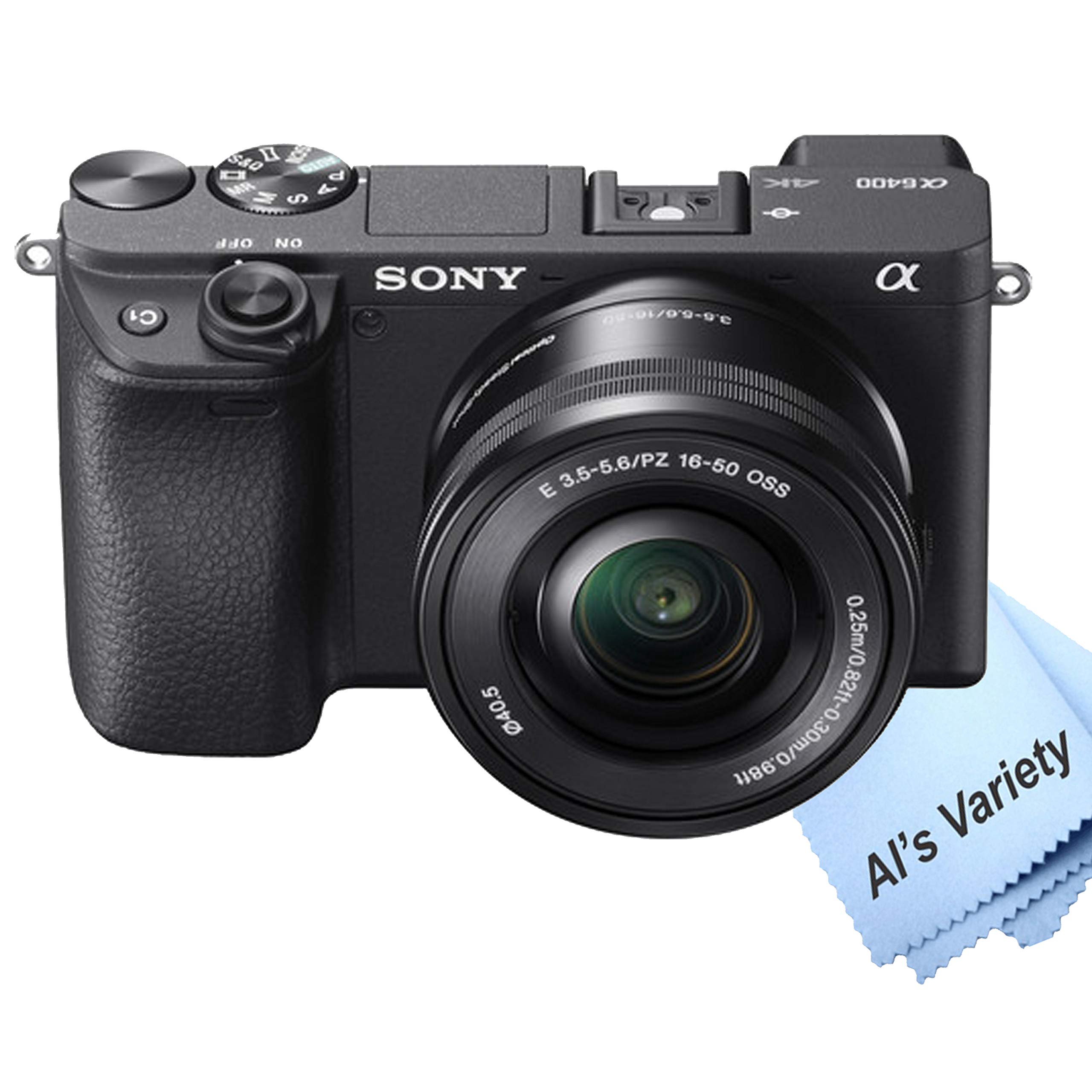 Sony a6400 Mirrorless Camera with 16-50mm Lens+ 64GB Memory, Macro + 2X Len, Case, Gripster Tripodpod, and More (28pc Bundle) (Renewed)