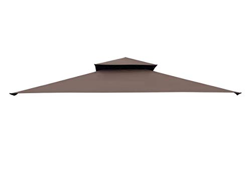 APEX GARDEN Replacement Canopy Top CAN ONLY FIT for Model #L-GZ238PST-11 8' X 5โ Bamboo Look BBQ Grill Gazebo (Canopy Top Only) (Brown)