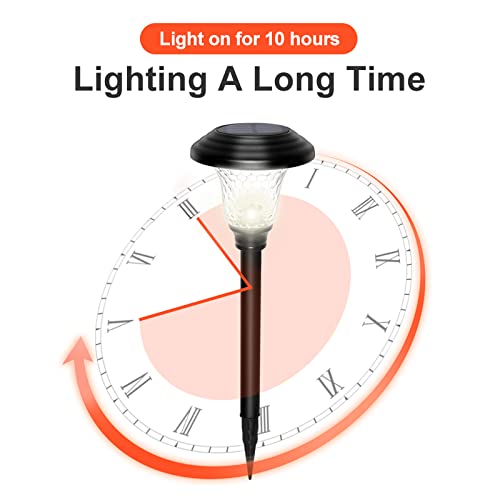 AOBON Solar Lights Outdoor Garden,4 Pack Solar Pathway Lights Outdoor,Solar Lights Outdoor Waterproof for Garden, Landscape, Path, Yard, Patio, Driveway, Walkway.Cool White
