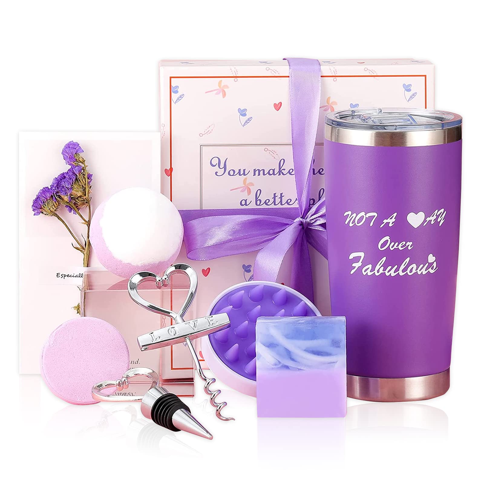 Birthday Gifts for Women, Gift Basket for Women Who Have Everything Christmas Stocking Stuffers Valentines Day Mother's Day Gifts for Wife Mom Sister Girlfriend from Daughter Son Husband Boyfriend