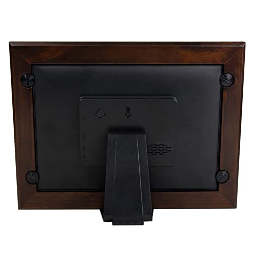 Simply Smart Home Photoshare 10” WiFi Digital Picture Frame, Send Pics from Phone to Frames, 8 GB, Holds 5,000+ Photos, HD Touchscreen, Espresso Wood Frame, Easy Setup, No Fees