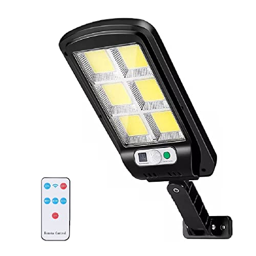 Solar Street Lights - 6000 Lumens 120 LED Motion Sensor Security Solar Flood Lights Outdoor Wall Lamp with 3 Lighting Modes for Front Door, Garden, Yard, Garage, Path (1-Pack)