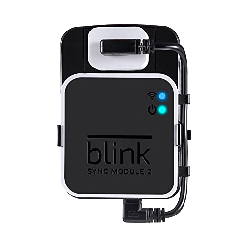 FoMass Outlet Wall Mount for Blink Sync Module 2- Mount Bracket Holder for Blink XT/ XT2 and Blink Outdoor Home Security Camera with Easy Mount Short Cable - Black (Black)