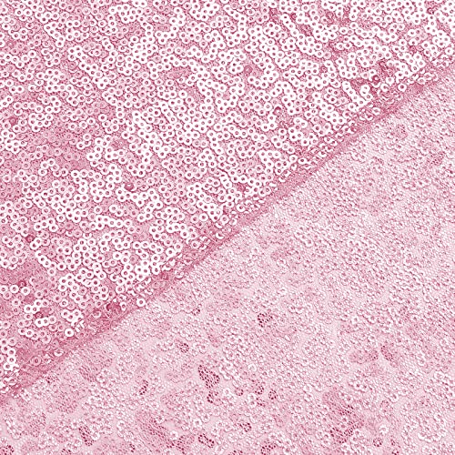 Sugargirl Pink Sequin Backdrop Curtain 2 Panels 2FTx8FT Glitter Pink Background Drapes Sparkle Photography Backdrop for Party Wedding Birthday Wall Decoration
