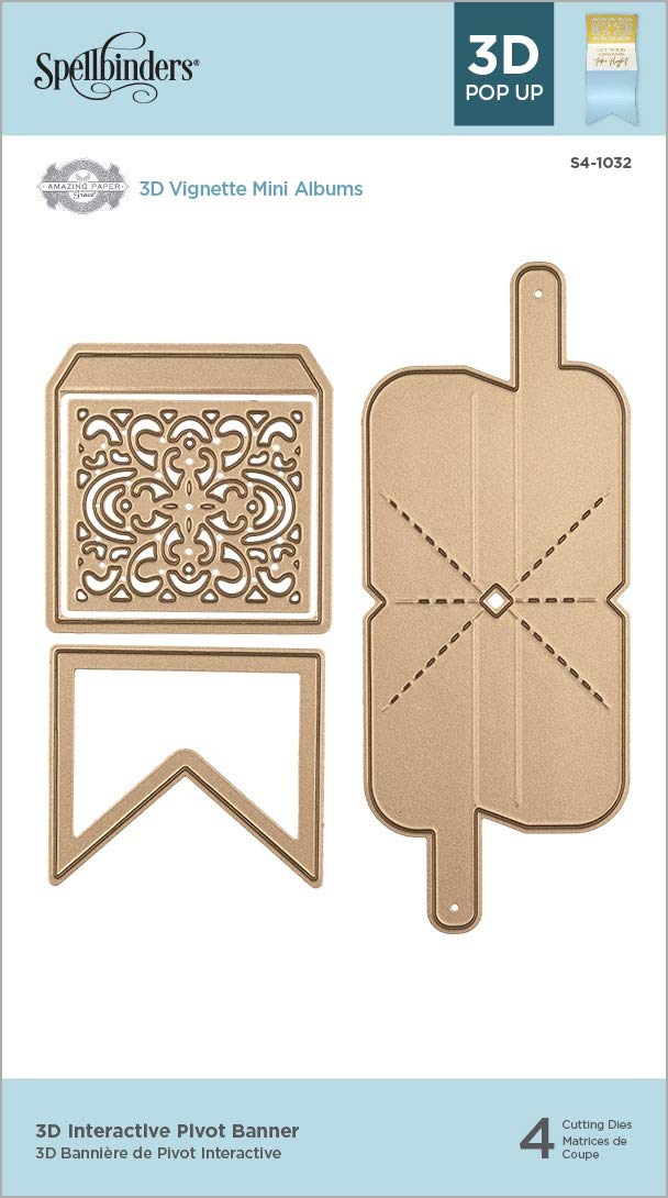 SPELLBINDERS PAPERCRAFTS, INC SHAPEABILITIES Dies BANR, 3D Interactive Pivot Banner
