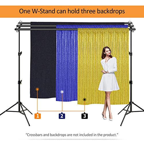 LOMTAP Double Crossbar Mount Backdrop Stand for Parties Triple Mounting Brackets Hardware Set for Photography Wedding Decorations (2 Pack) (CrossBars Not Included, Only Mount)