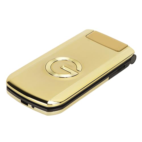 Airshi Senior Flip Phone, Gold Big Font Double Card Dual Standby Flip Cell Phone for Seniors for Daily Life