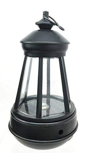Ebros Plastic Solar Hanging LED Lantern 5.5 Inches High Decorative Replacement for Garden Light Statues for Ebros Gift Garden Sculptures