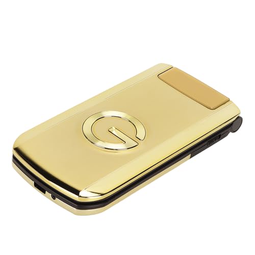 Airshi Senior Flip Phone, Gold Big Font Double Card Dual Standby Flip Cell Phone for Seniors for Daily Life