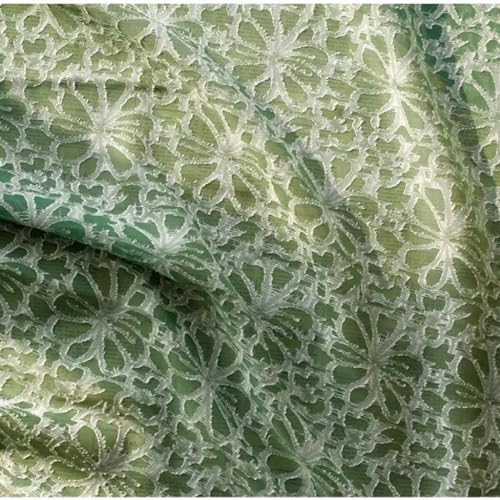 XMTXZYM 5 Meter Chiffon Fabric Tassel Jacquard Cloth Women's Dress Sewing Fabric