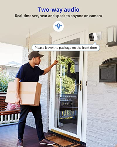 Indoor Security Cam 1080P HD Wi-Fi Smart Home Camera with Night Vision, 2-Way Audio, Motion Detection, Compatible with Alexa & Google Home Hub, Baby/Pet/Elderly