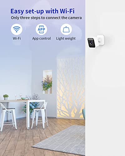 Indoor Security Cam 1080P HD Wi-Fi Smart Home Camera with Night Vision, 2-Way Audio, Motion Detection, Compatible with Alexa & Google Home Hub, Baby/Pet/Elderly