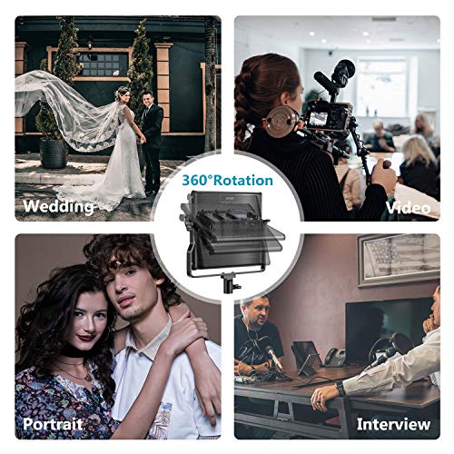 Neewer 2 Packs Advanced 2.4G 660 LED Video Light Photography Lighting Kit, Dimmable Bi-Color LED Panel with LCD Screen, 2.4G Wireless Remote and Light Stand for Portrait Product Photography