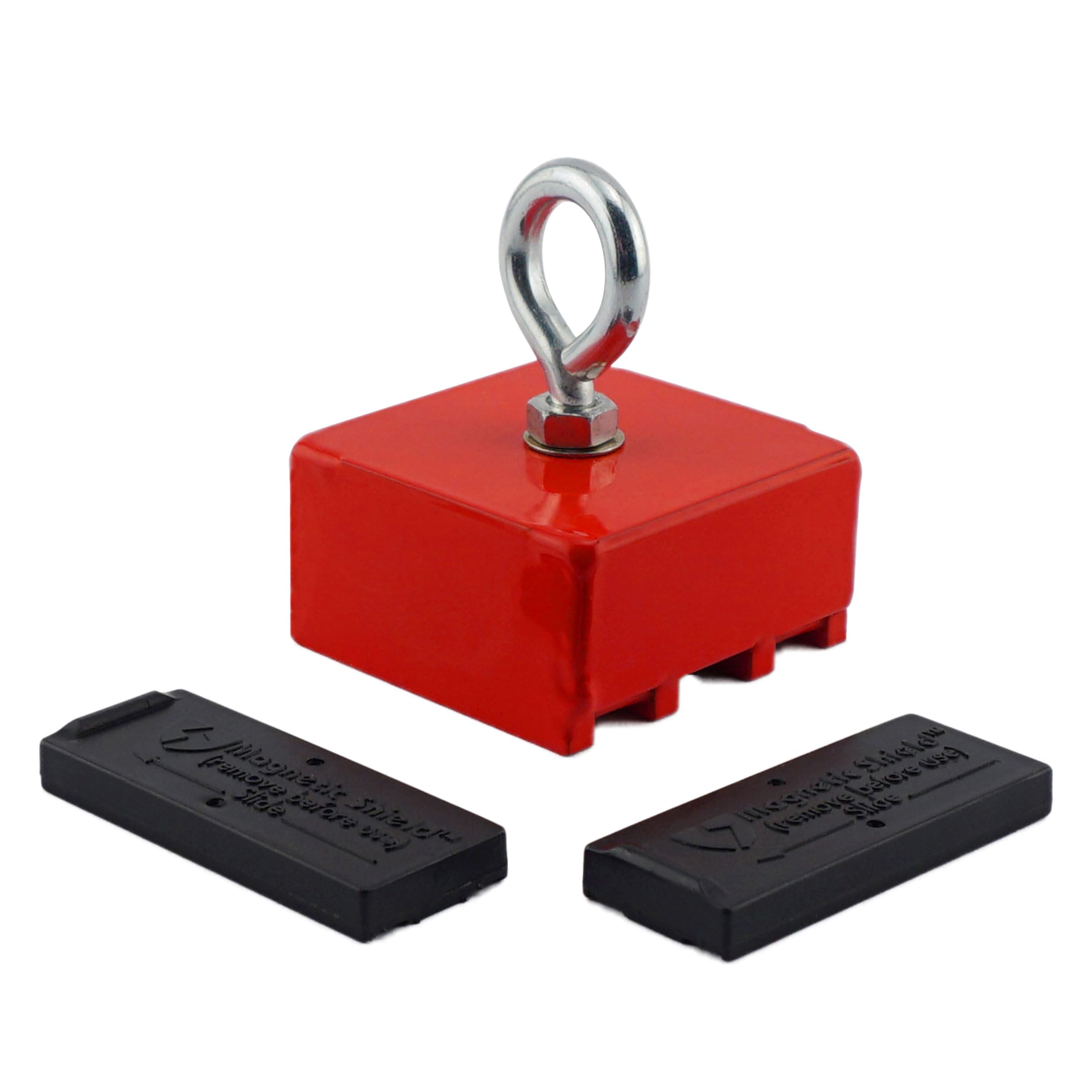 Master Magnetics Strong Retrieving Magnet with Eyebolt and Nut, Fishing Magnet with Magnetic Shields, 07541
