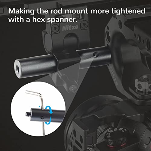 Nitze 15mm Rod with 1/4β Screw 1 Inch/2 Inches/3 Inches (3 pcs) Aluminum Alloy 15mm Rods wtih 1/4" Male to Female Threads - R15-1/4-KIT