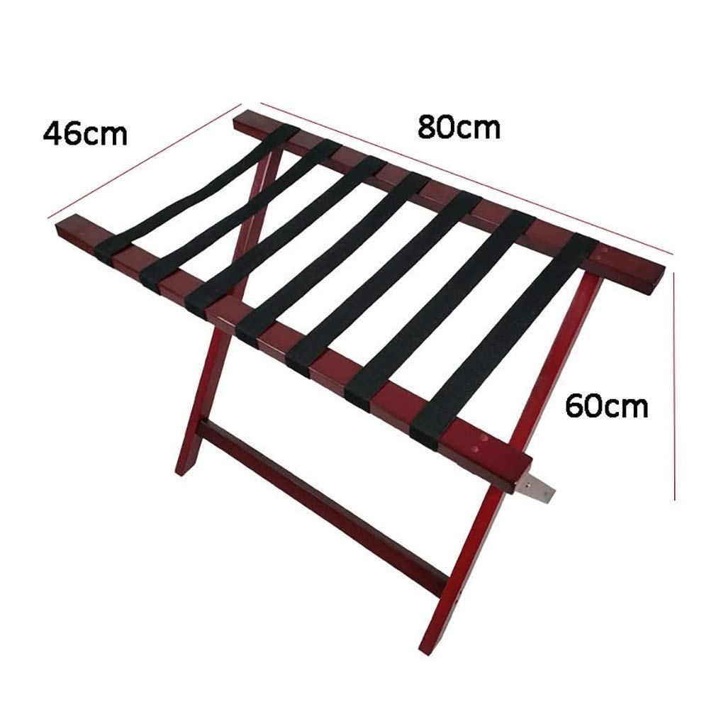 ELEdvb Luggage Rack Luggage Rack Hotel Room Foldable Solid Wood Suitcase Holder Luggage Rack Shelving Suitcase Backpack Hotel Style