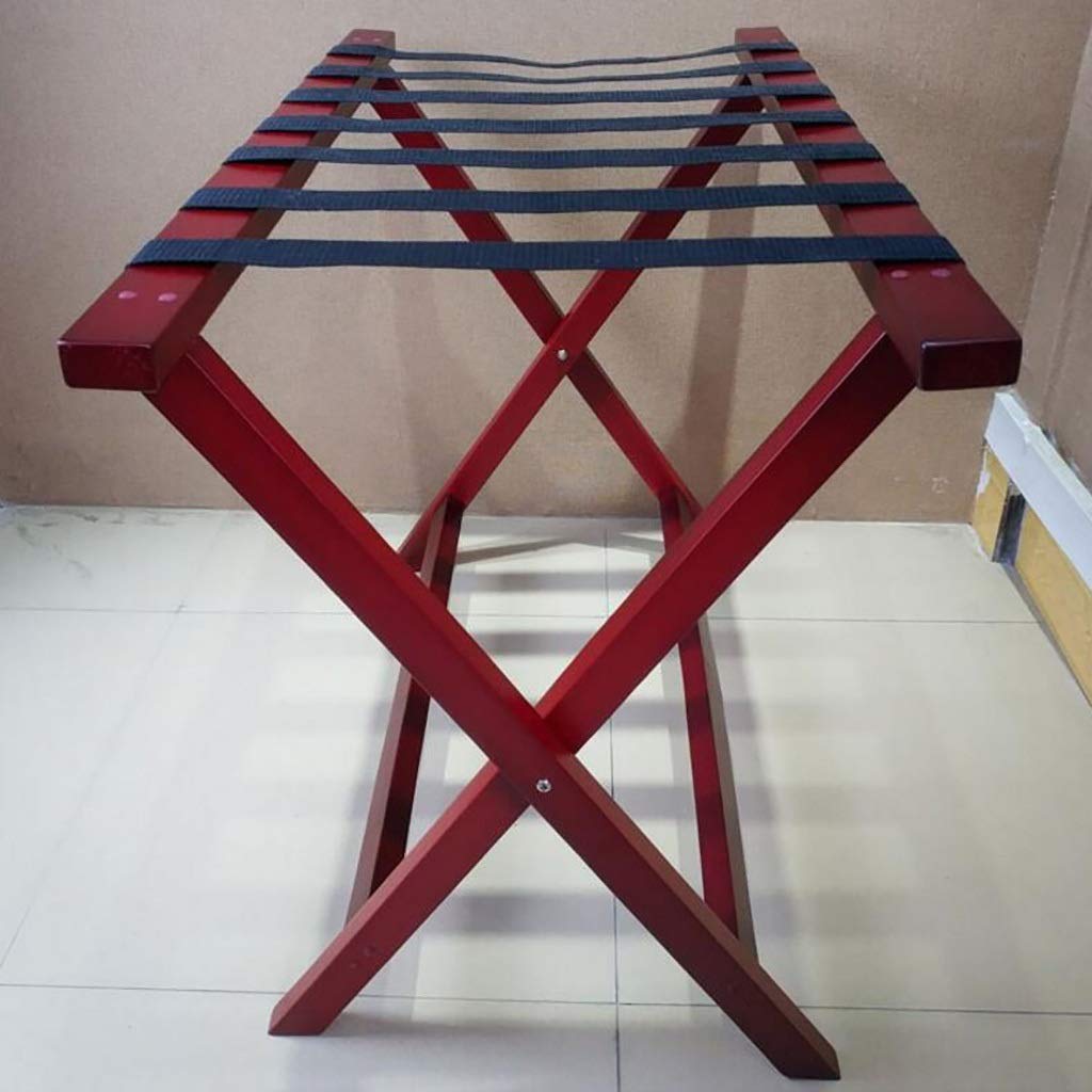 ELEdvb Luggage Rack Luggage Rack Hotel Room Foldable Solid Wood Suitcase Holder Luggage Rack Shelving Suitcase Backpack Hotel Style