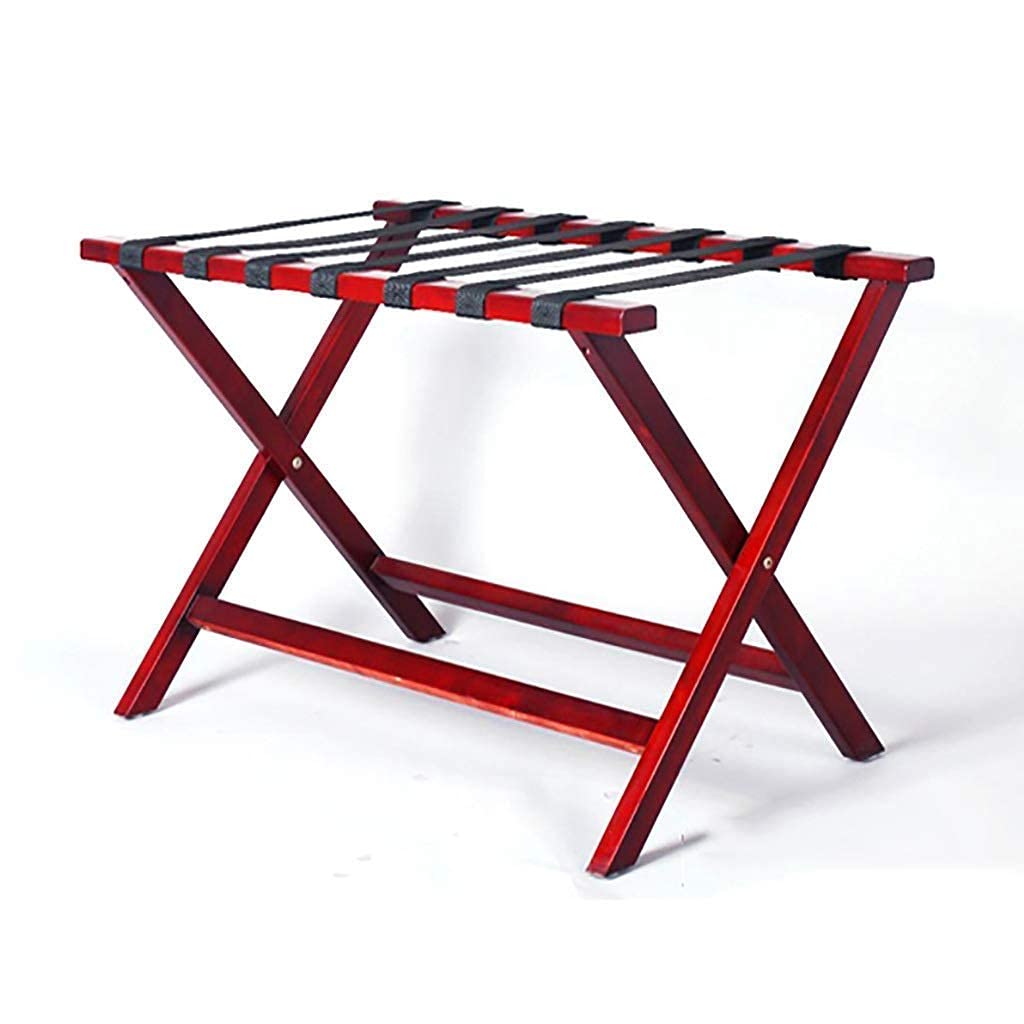 ELEdvb Luggage Rack Luggage Rack Hotel Room Foldable Solid Wood Suitcase Holder Luggage Rack Shelving Suitcase Backpack Hotel Style