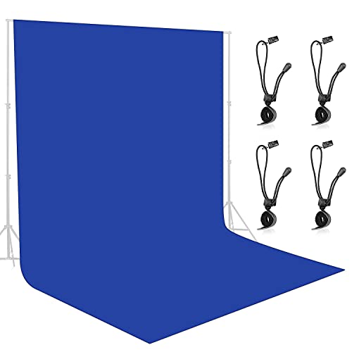 Lidlife 10 x 10 ft Blue Backdrop,Blue Screen Backdrop Background for Photoshoot Polyester Fabric Chromakey Blue Background Backdrop with 4 Backdrop Clips for Photography,Video Studio
