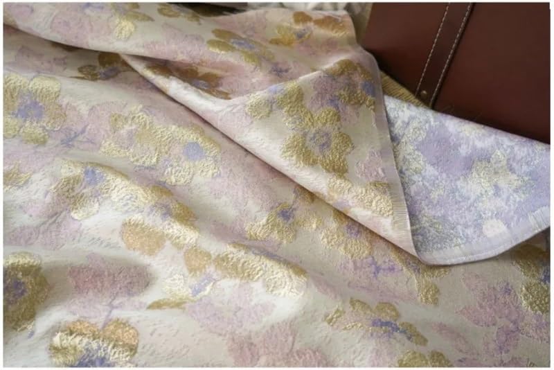 XMTXZYM 2 Meter Yarn Dyed Jacquard Fabric Women's Spring Autumn Dress Decorative Sewing Fabric