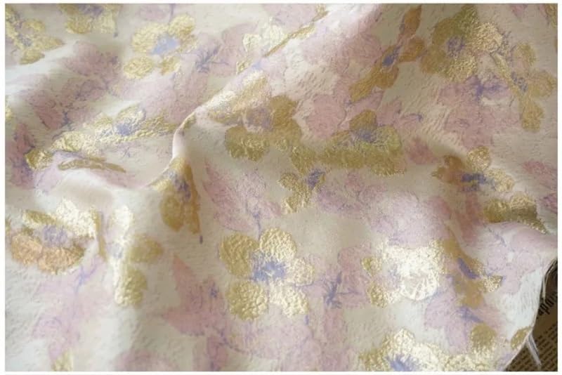 XMTXZYM 2 Meter Yarn Dyed Jacquard Fabric Women's Spring Autumn Dress Decorative Sewing Fabric