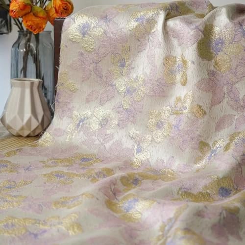 XMTXZYM 2 Meter Yarn Dyed Jacquard Fabric Women's Spring Autumn Dress Decorative Sewing Fabric