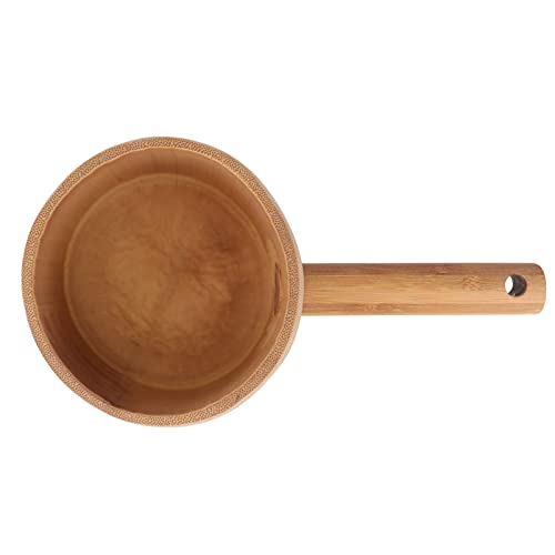 OUSIKA water Wooden Bath ladle Scoop Wood Spoon Kitchen Scoop Ladle Multipurpose Wooden Scoops Ladle Dipper Kitchen Large ladle Utensil Water Bailer Scoop scoop Spoon