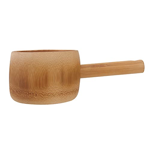 OUSIKA water Wooden Bath ladle Scoop Wood Spoon Kitchen Scoop Ladle Multipurpose Wooden Scoops Ladle Dipper Kitchen Large ladle Utensil Water Bailer Scoop scoop Spoon