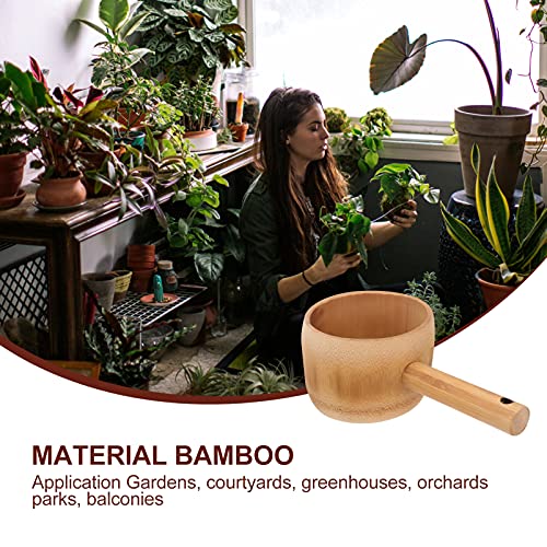 OUSIKA water Wooden Bath ladle Scoop Wood Spoon Kitchen Scoop Ladle Multipurpose Wooden Scoops Ladle Dipper Kitchen Large ladle Utensil Water Bailer Scoop scoop Spoon