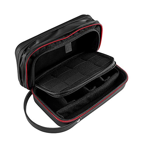 TELESIN Large Carrying Case for GoPro Max Mini Hero 11 10 9 8 7 6 5 4 3, Osmo Pocket Action, Insta 360 One R, Hard Protective Travel Bag for Selfie Tripod Mount Strap and Accessories (Capacity Increased)