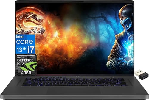 ASUS 2023 ROG Zephyrus G16 Gaming Laptop, 16" FHD 165Hz Display, 13th Gen Core i7-13620H (4.9GHz), GeForce RTX 4060, 48GB RAM, 1TB SSD, Backlit Keyboard, Wifi6, USB Type A&C, Windows 11 Home