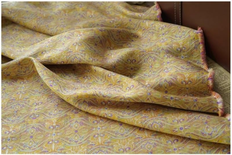 XMTXZYM 2 Meter Soft Jacquard Brocade Fabric Dress Clothing Luggage DIY Sewing Fabric