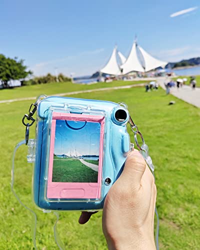 Leonuliy Mini 11 Protective Case, Film Storing Box, Removable Shoulder Strap for Fujifilm Instax Mini 11 Instant Camera, Hard PVC, Clear.