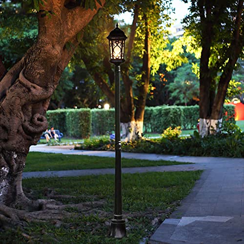 IBalody Outside Post Light Retro Garden Pillar Lantern Outdoor Waterproof Lawn Garden Landscape Community Street Exterior Column Lamp (Size : 180cm)