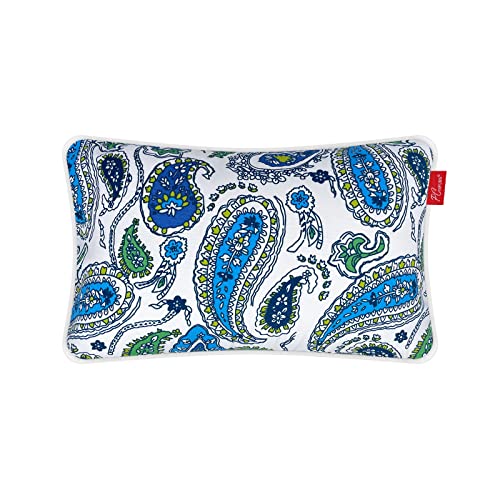 Pcinfuns Outdoor/Indoor Decorative Lumbar Pillows with Insert,Petal Blue Throw Pillow Covers 20x12 Inch Cushions for Patio Furniture,Set of 2