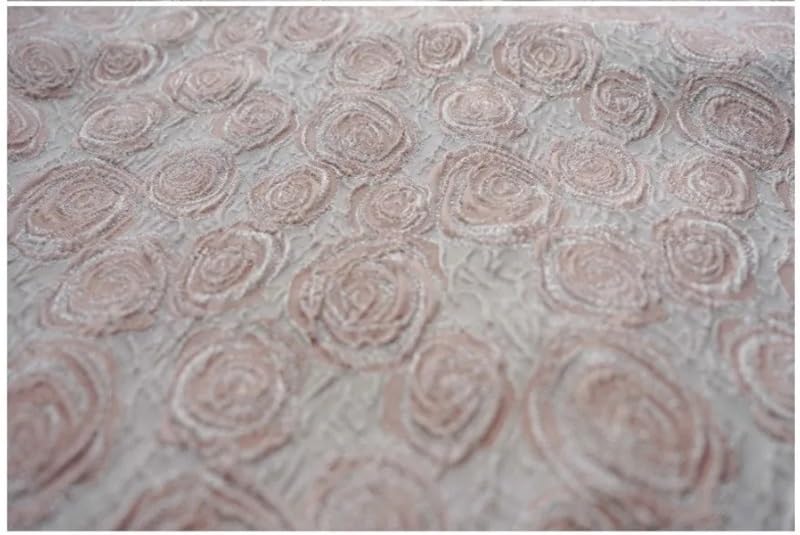 XMTXZYM 2 Meter Embossed Yarn Dyed Jacquard Fabric Women's Flower Dress DIY Making Fabric
