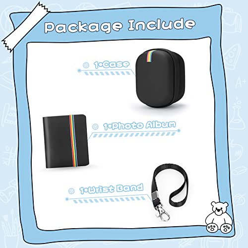 Yinke Case Album for Polaroid Go Instant Mini Camera (9035), Hard Organizer Portable Carry Travel Cover Storage Bag（Black）