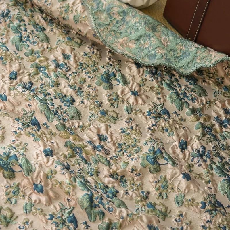 XMTXZYM 2 Meter Yarn Dyed Jacquard Fabric Women's Dress DIY Sewing Fabric