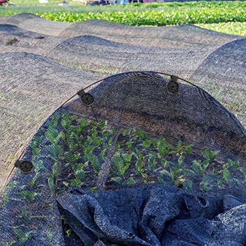 Grevosea 20 Pieces Shade Cloth Clips, Round Plastic Sunshade Clips Black Shade Netting Clips Tarp Clips Attachment and Placement for Sun Shade Net Anti Bird Netting Garden Netting