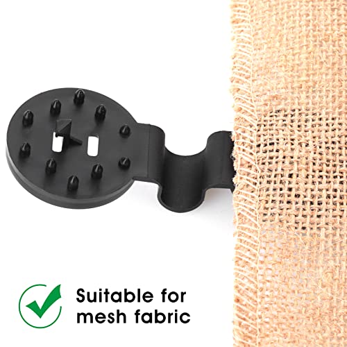 Grevosea 20 Pieces Shade Cloth Clips, Round Plastic Sunshade Clips Black Shade Netting Clips Tarp Clips Attachment and Placement for Sun Shade Net Anti Bird Netting Garden Netting