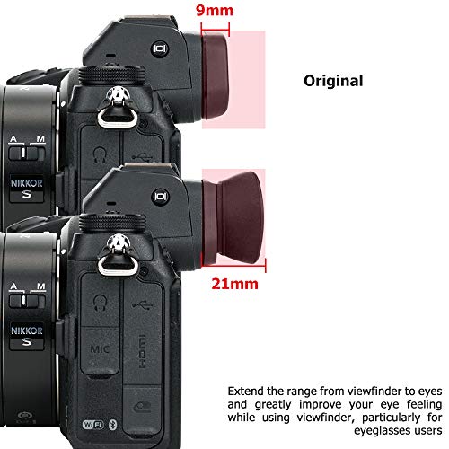 Soft Silicon Camera EVF Viewfinder Eyecup Eyepiece Eyeshade for Nikon Z5 Z6 Z7 Z6II Z7II Replaces Nikon DK-29 Eye Cup Protector (Does Not Fit Z9!)