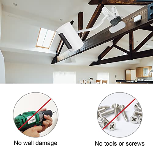 SZAOYU 2Pack Flexible Clamp Mount Compatible with Ring Mount Stick Up Cam & Indoor Cam, Flexible Gooseneck Mounting Bracket No Tools or Wall Damage Required