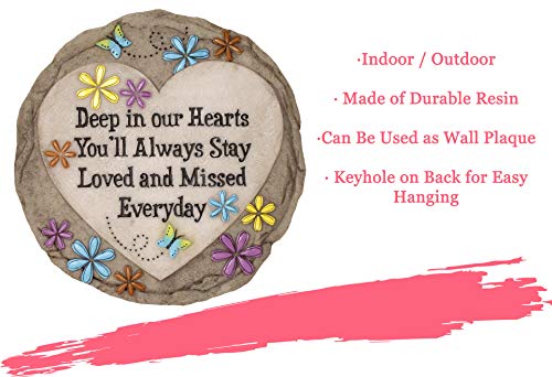 Spoontiques - Garden Décor - If Love Could Have Saved You Stepping Stone - Decorative Stone for Garden