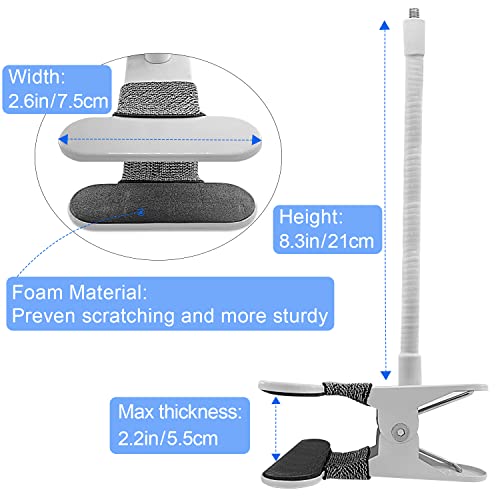 SZAOYU 2Pack Flexible Clamp Mount Compatible with Ring Mount Stick Up Cam & Indoor Cam, Flexible Gooseneck Mounting Bracket No Tools or Wall Damage Required