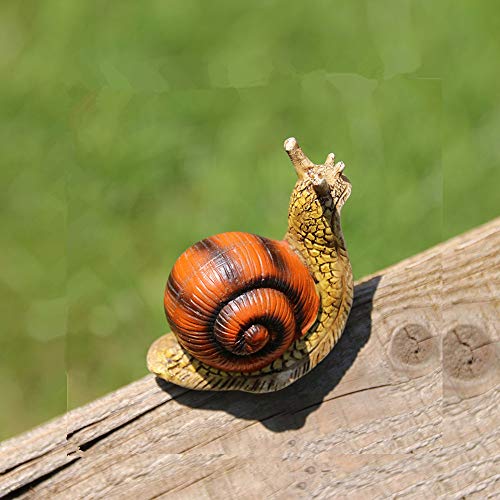 Cute Snail Garden Decor Animal Statue Yark Animal Sculpture Indoor Outdoor Art Décor 3.54 Inch Resin