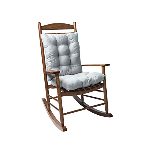 Rocking Chair Cushion Set of 2, Rocking Chair Pads Non Slip Back Patio Rocking Chair Cushions Sets of Upper and Lower with Ties Garden Chaise Lounger Swing Bench Cushion Recliner Mat (A4)