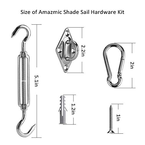 Ankuka Waterproof Sun Shade Sail Canopy Rectangle UV Block for Outdoor Patio and Garden, Yard Activities 2022 (Hardware Kits)